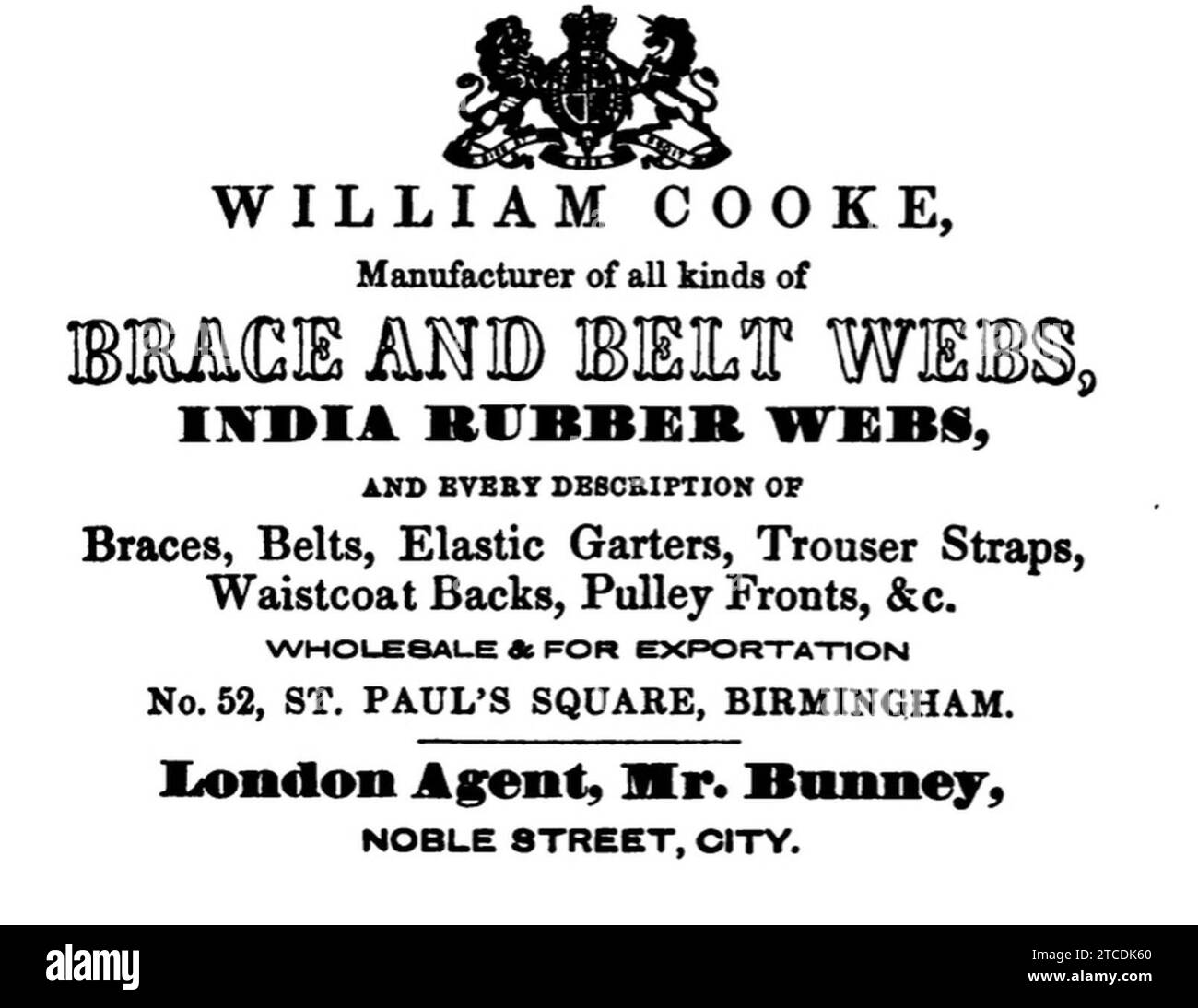 William Cooke, Birmingham Stock Photo - Alamy