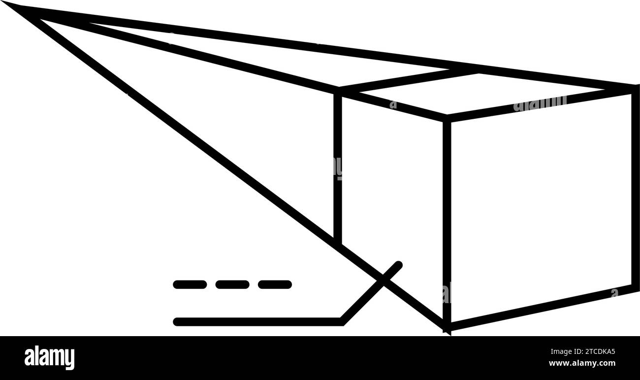 perspective drawing architectural drafter line icon vector illustration ...