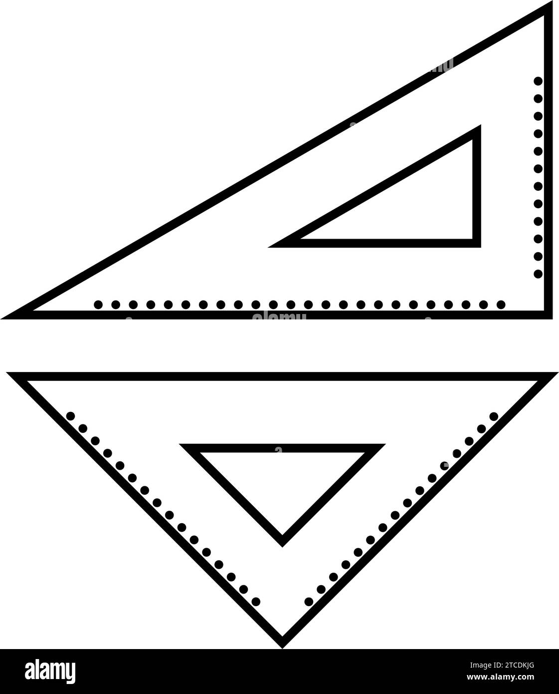 Drafting Triangle Architectural Drafter Line Icon Vector Illustration Stock Vector Image And Art