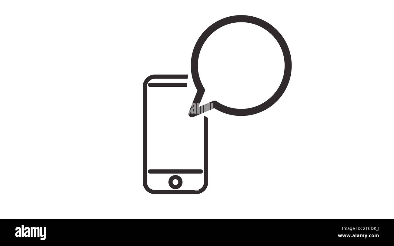 Mobile Phone and Talking Icon. Vector isolated illustration of a ...