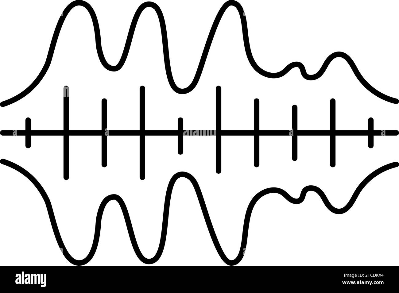 sound waves audiologist doctor line icon vector illustration Stock ...