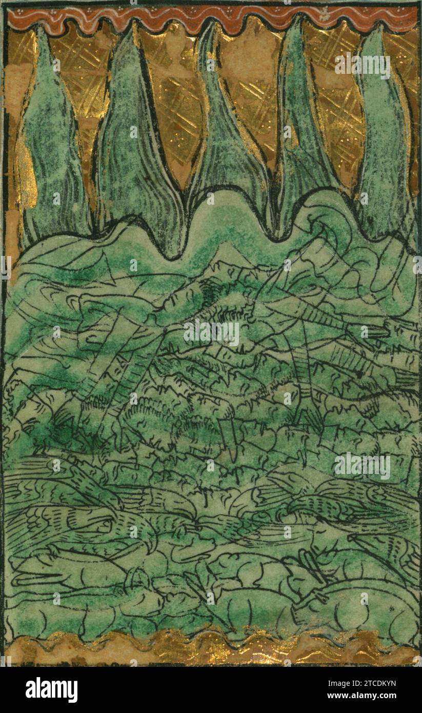 William de Brailes - The Flood of Noah (Genesis 7-11-24 Stock Photo - Alamy