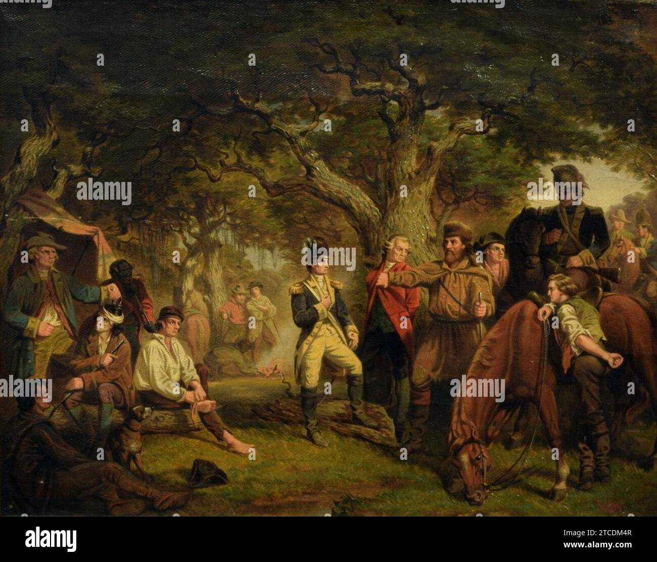 William Dickinson Washington - General Marion and His Men in Pee Dee Swamp Stock Photo - Alamy