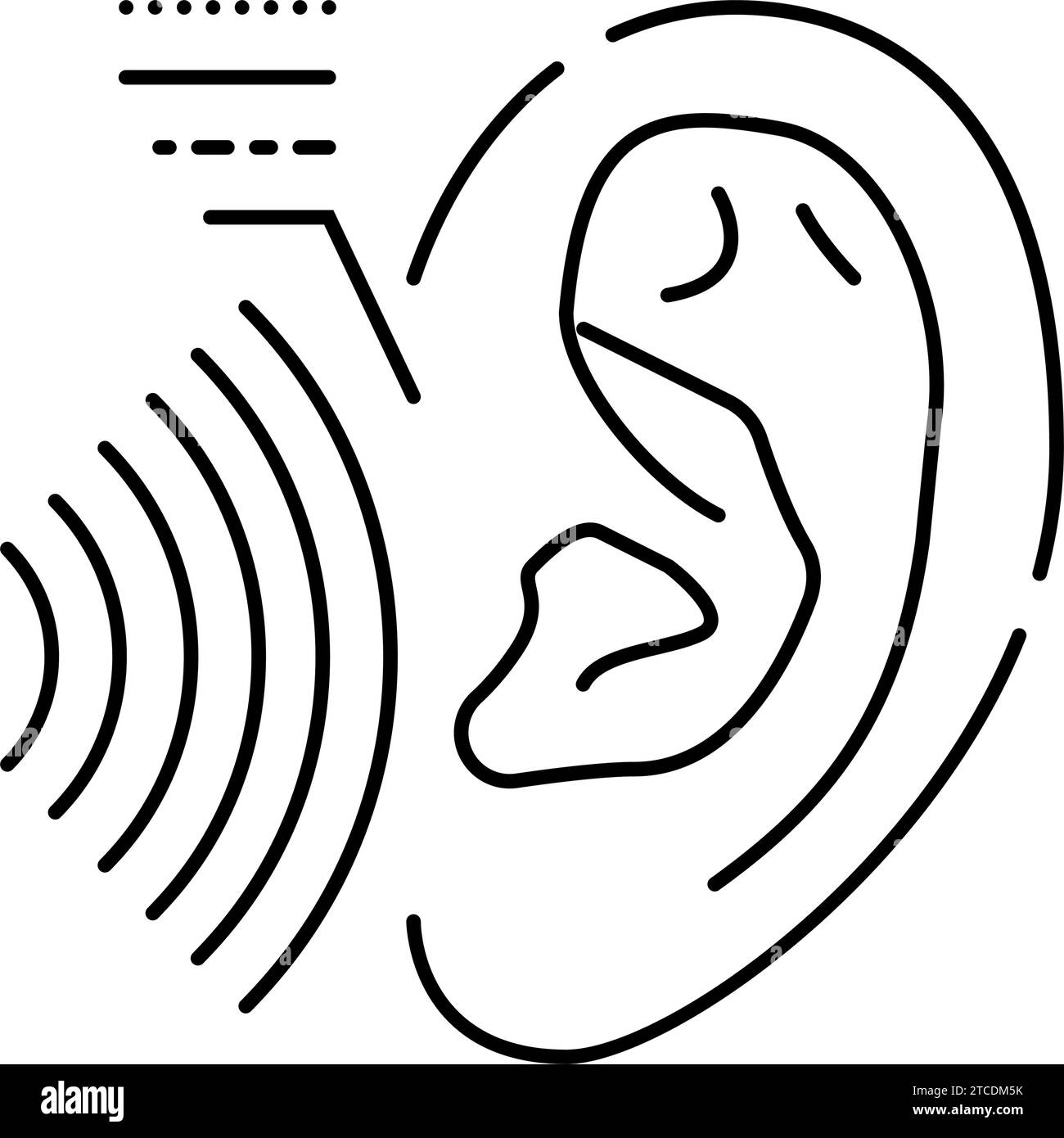 hearing test audiologist doctor line icon vector illustration Stock ...