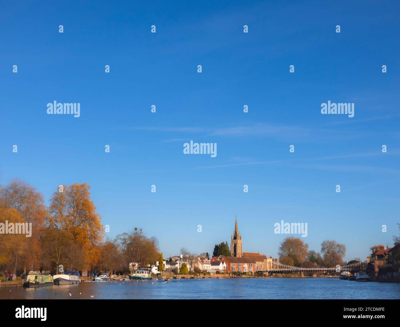 Marlow Suspension Bridge, All Saints Church, River Thames, Marlow ...