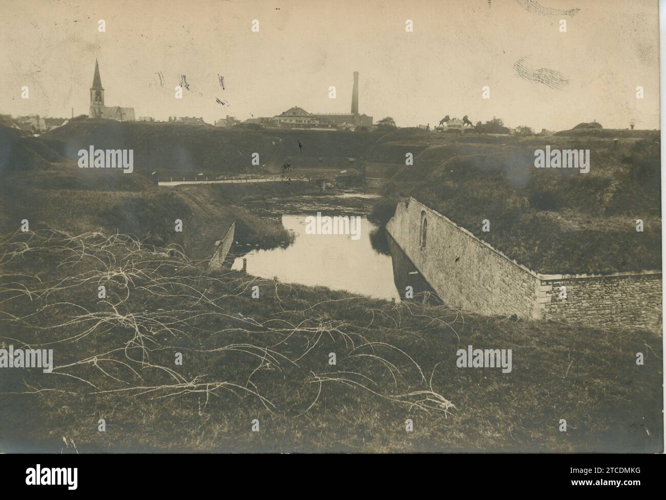 Verdun (France), December 1914. Partial appearance of one of the Verdun ...