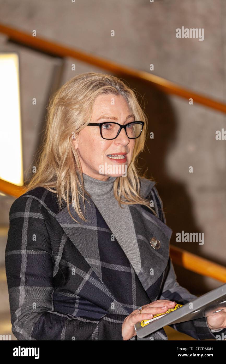 Gillian Martin MSP Minister for Energy and the Environment speaking at ...