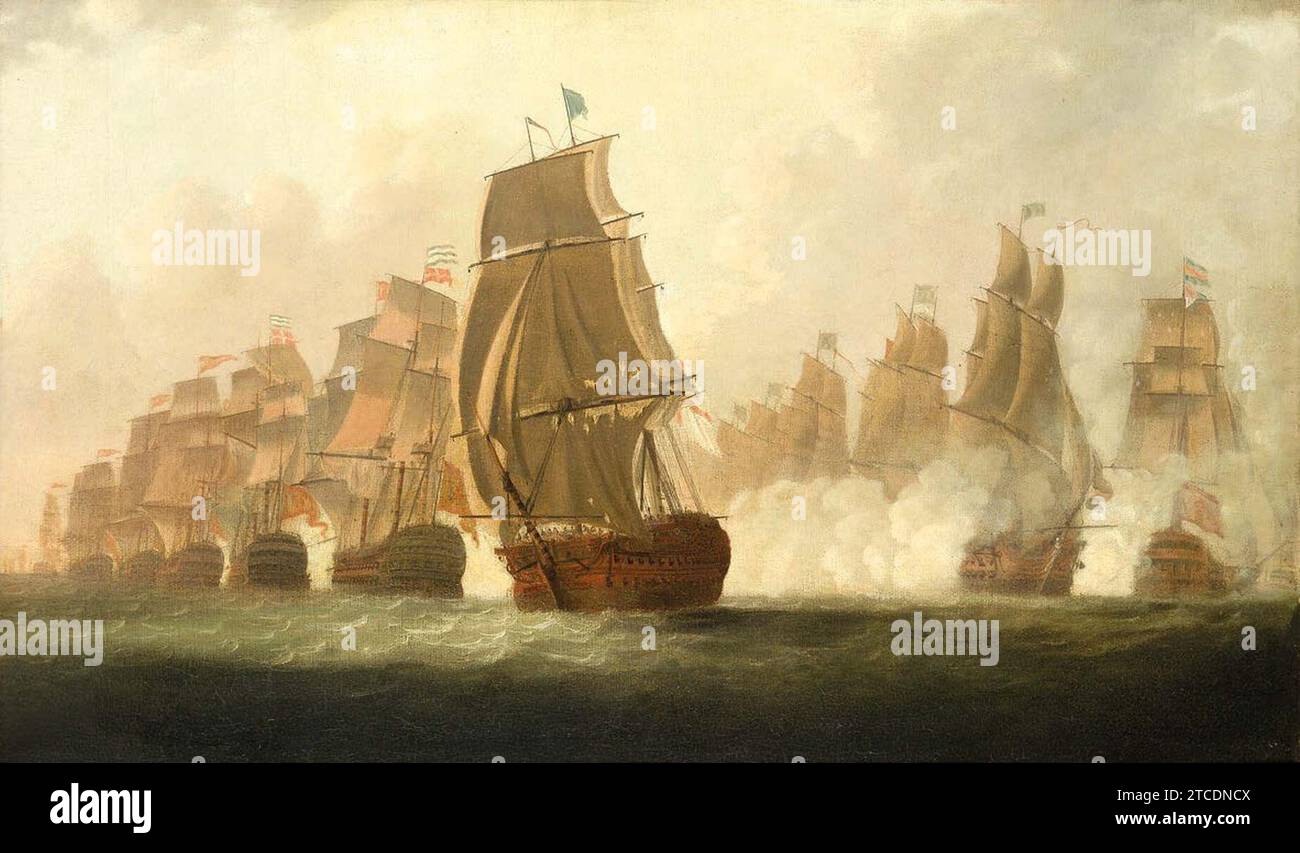 William Elliot - The battle of Cape St Vincent, 1797, the flagship HMS ...