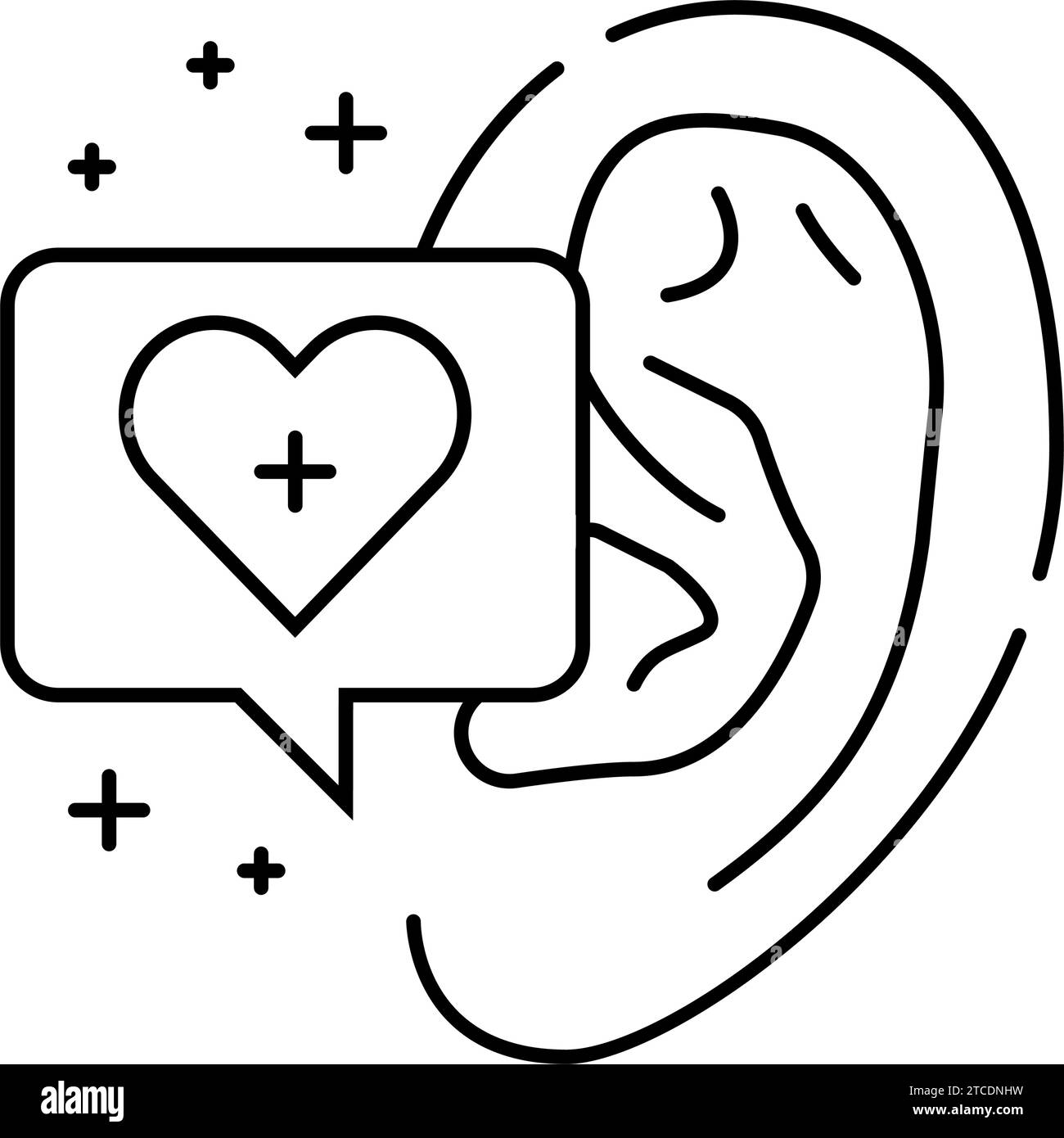 hearing health audiologist doctor line icon vector illustration Stock ...