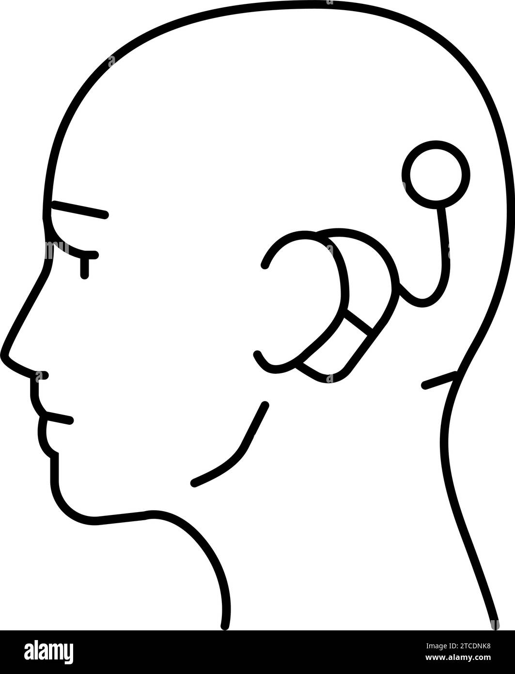cochlear implant audiologist doctor line icon vector illustration Stock ...