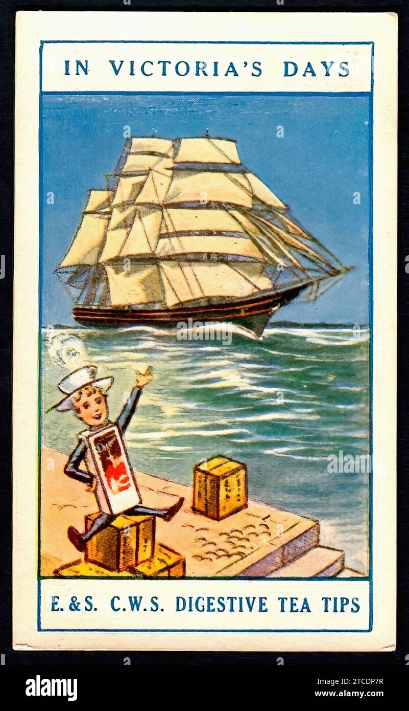 Tea Clipper - Vintage British Trade Card Stock Photo - Alamy