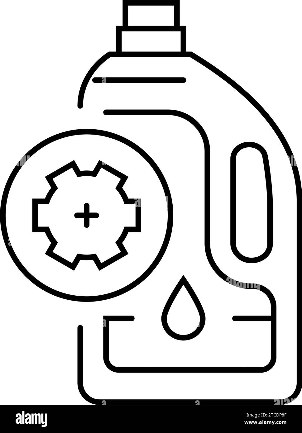 oil change car mechanic line icon vector illustration Stock Vector ...