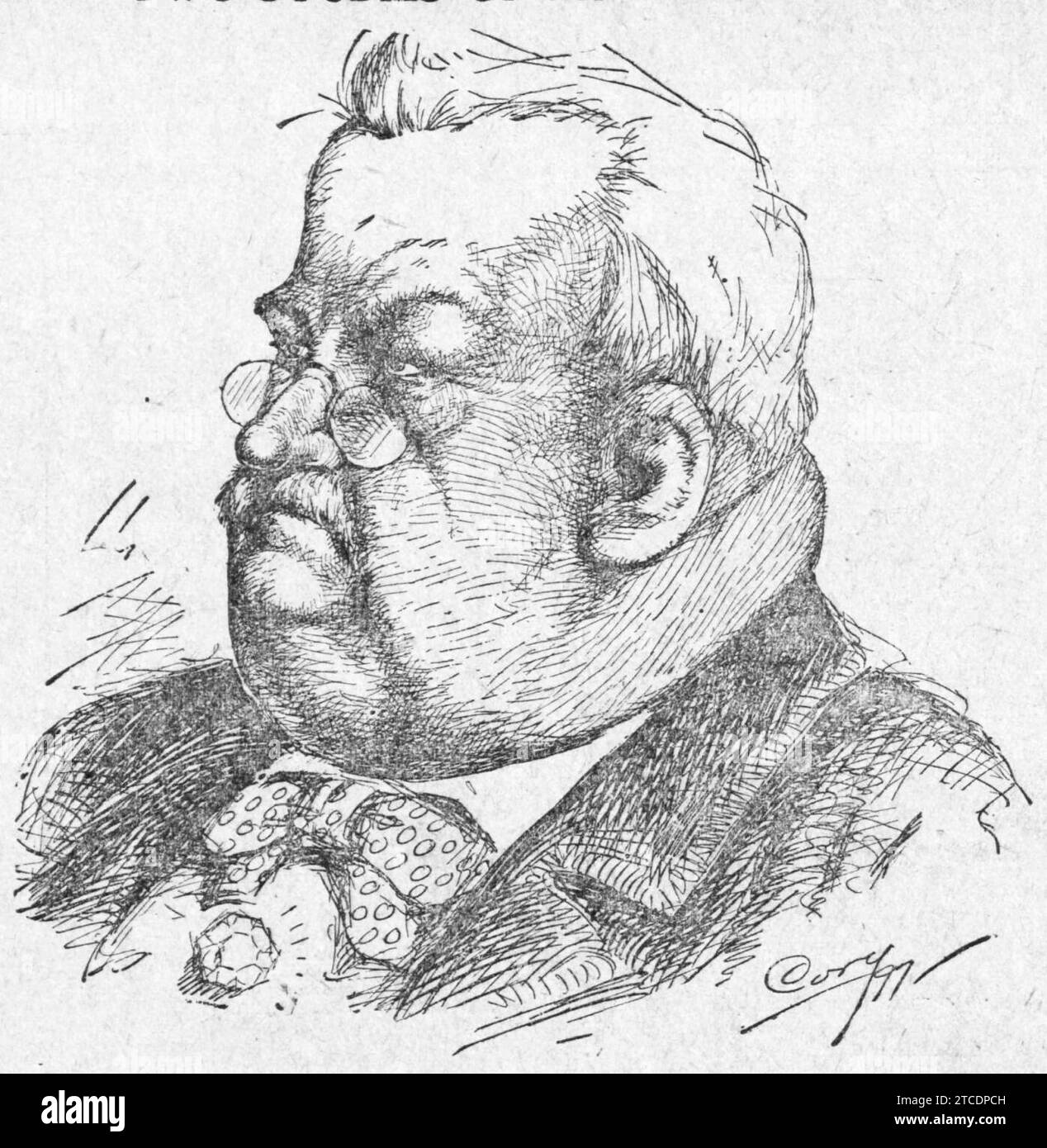 William F. Howe caricature 01 Stock Photo - Alamy