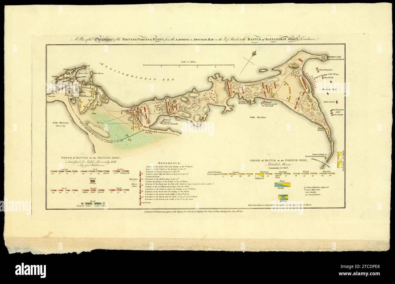William Faden, A plan of the Operations of the British Forces in Egypt ...