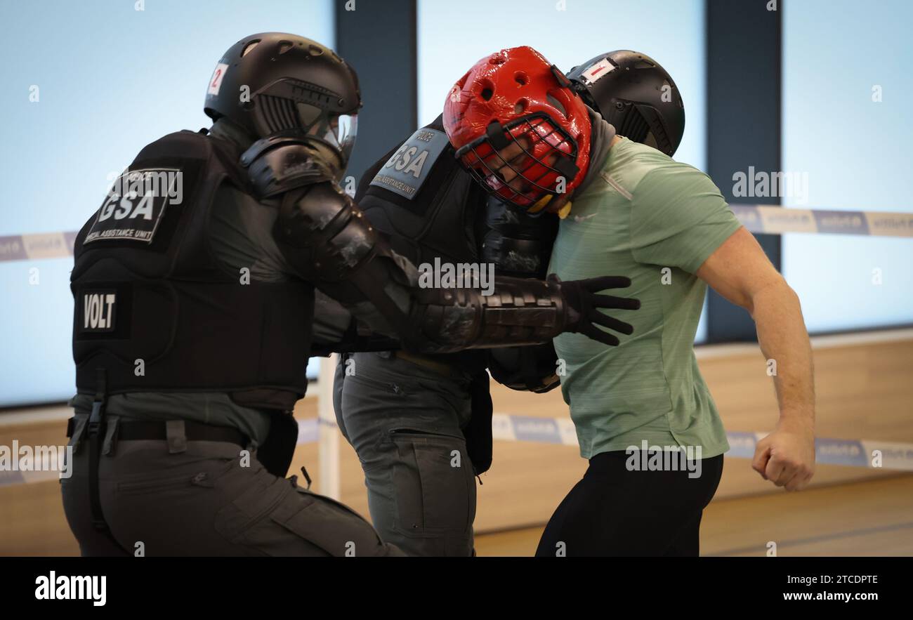 Illustration picture shows a demonstration during the inauguration of ...