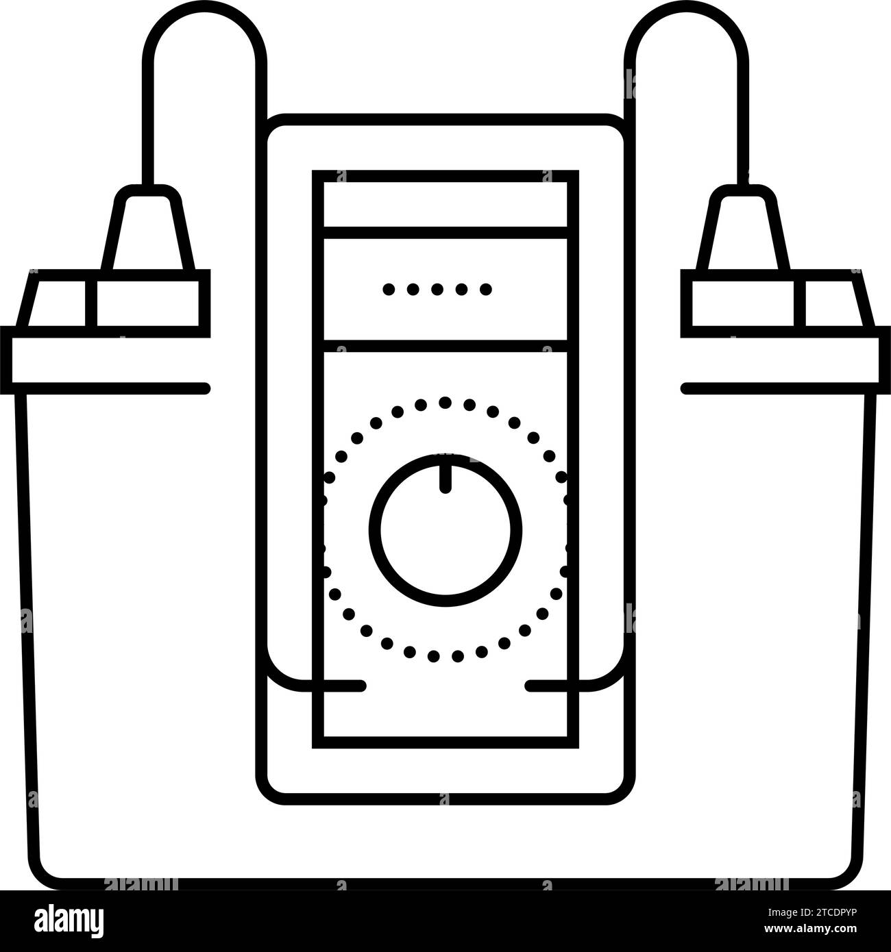 battery check car mechanic line icon vector illustration Stock Vector ...