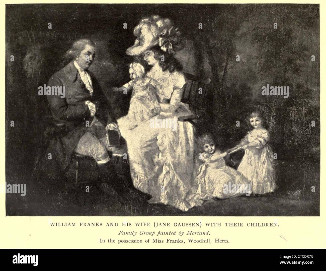 William Franks and his Wife (Jane Gaussen) with their Children Stock ...