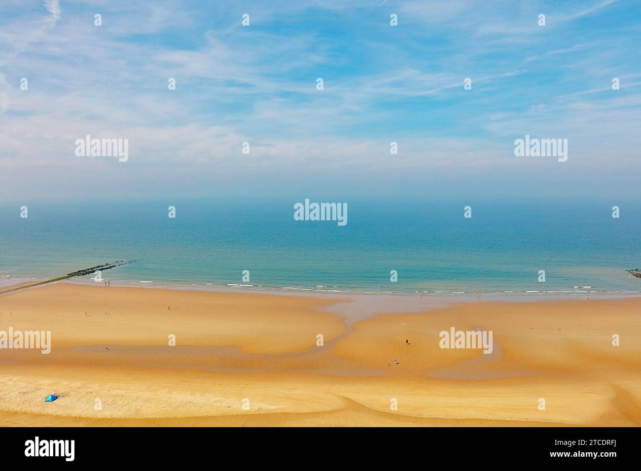 Belgian North Sea beach, Belgium, West Flanders, Middelkerke Stock ...