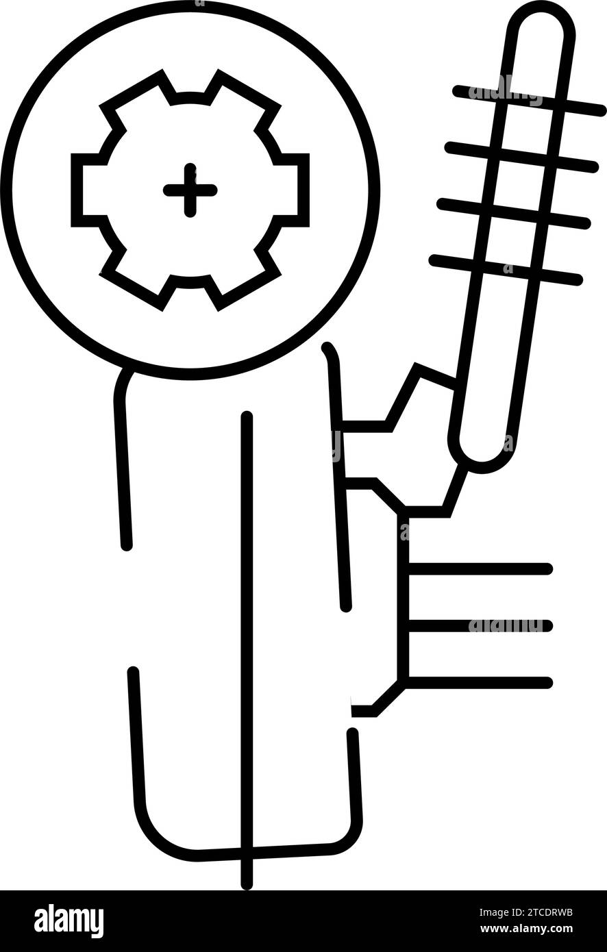 wheel alignment car mechanic line icon vector illustration Stock Vector ...