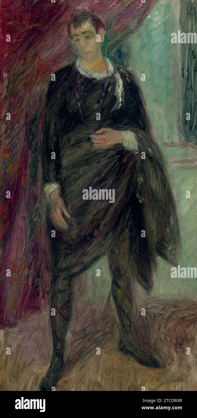 William Glackens Shakespearean Actor (Walter Hampden as Hamlet Stock ...