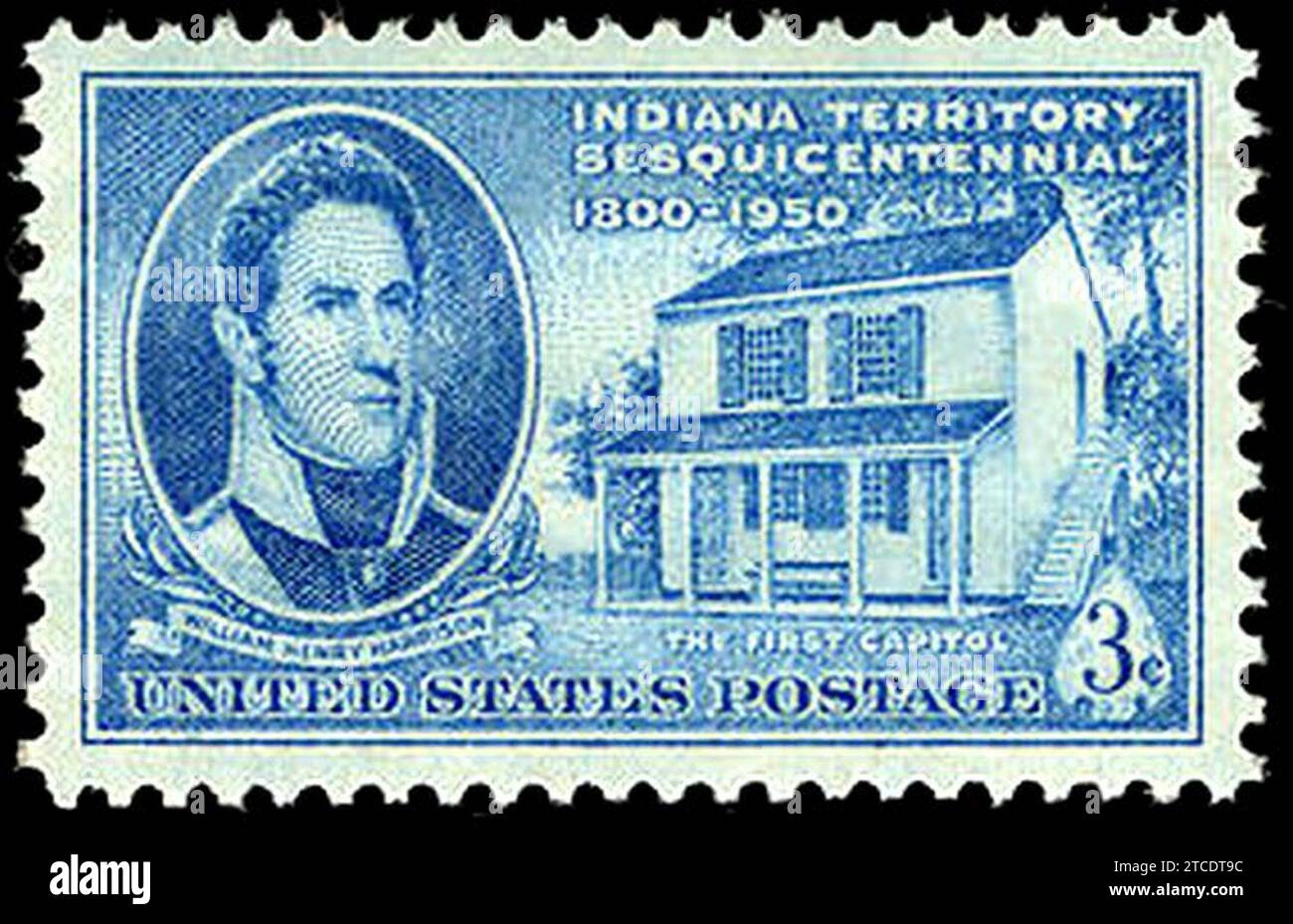 William H Harrison 1950 Issue-3c Stock Photo - Alamy