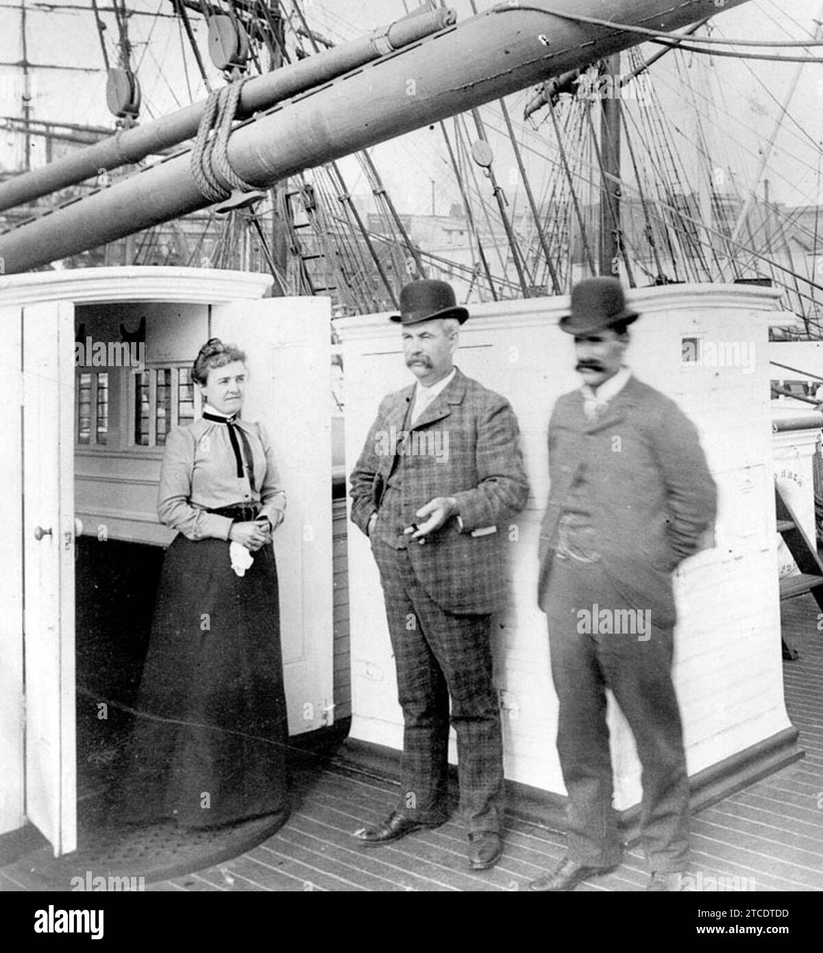 William H. Conner (1877), Captain and wife aboard Stock Photo - Alamy