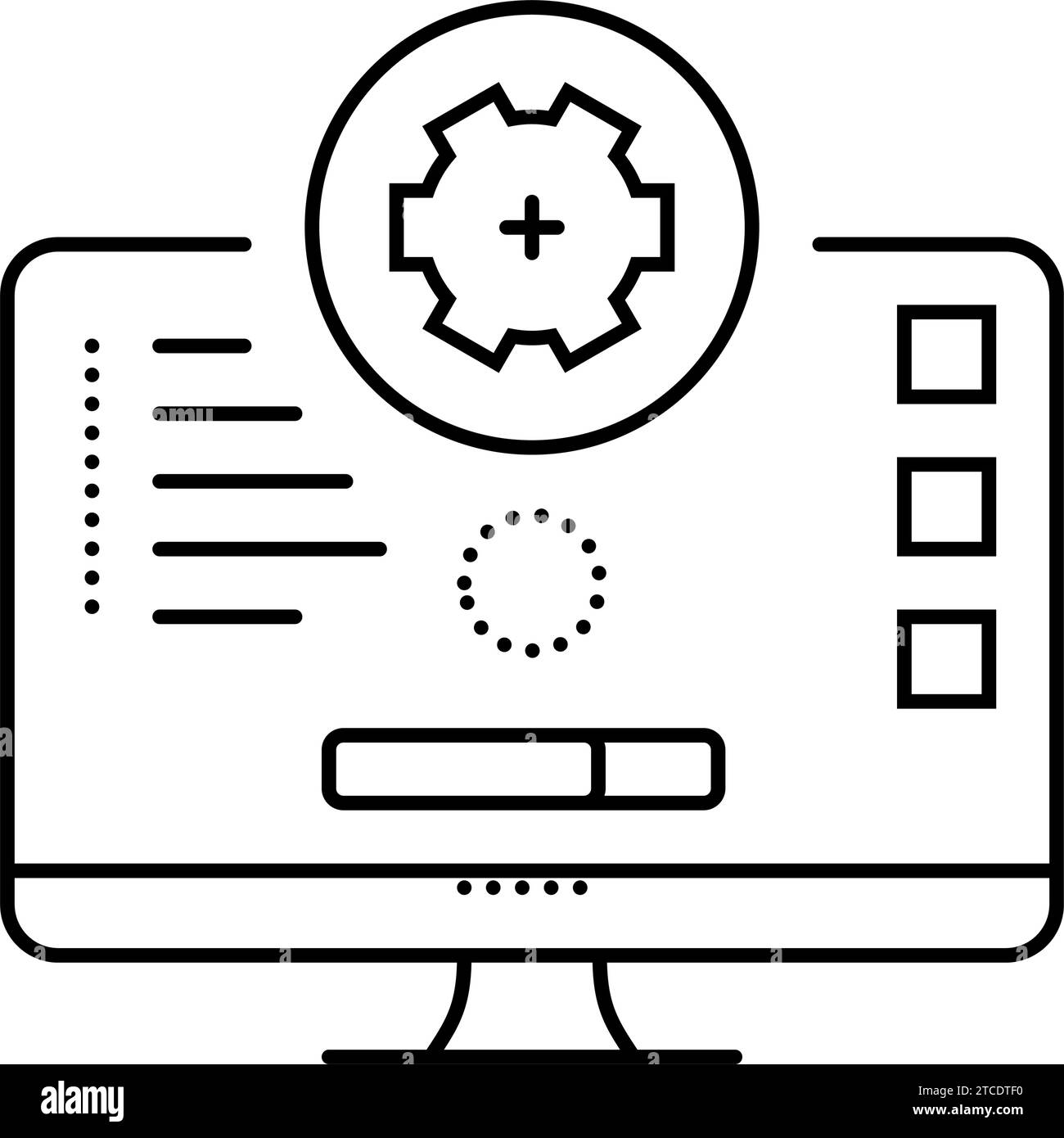 software updates repair computer line icon vector illustration Stock ...