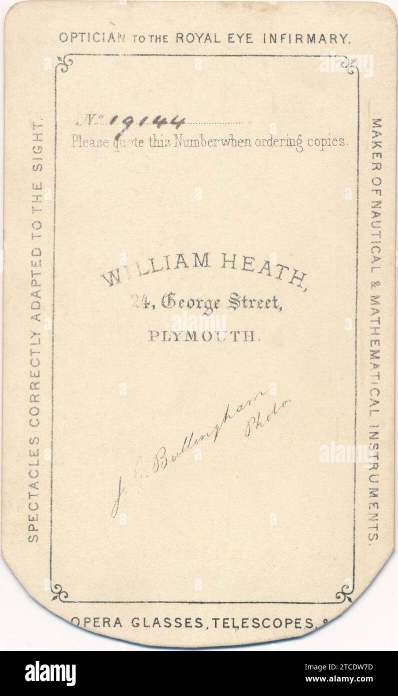 William Heath; J. G. Bullingham; portrait photograph of a young girl ...