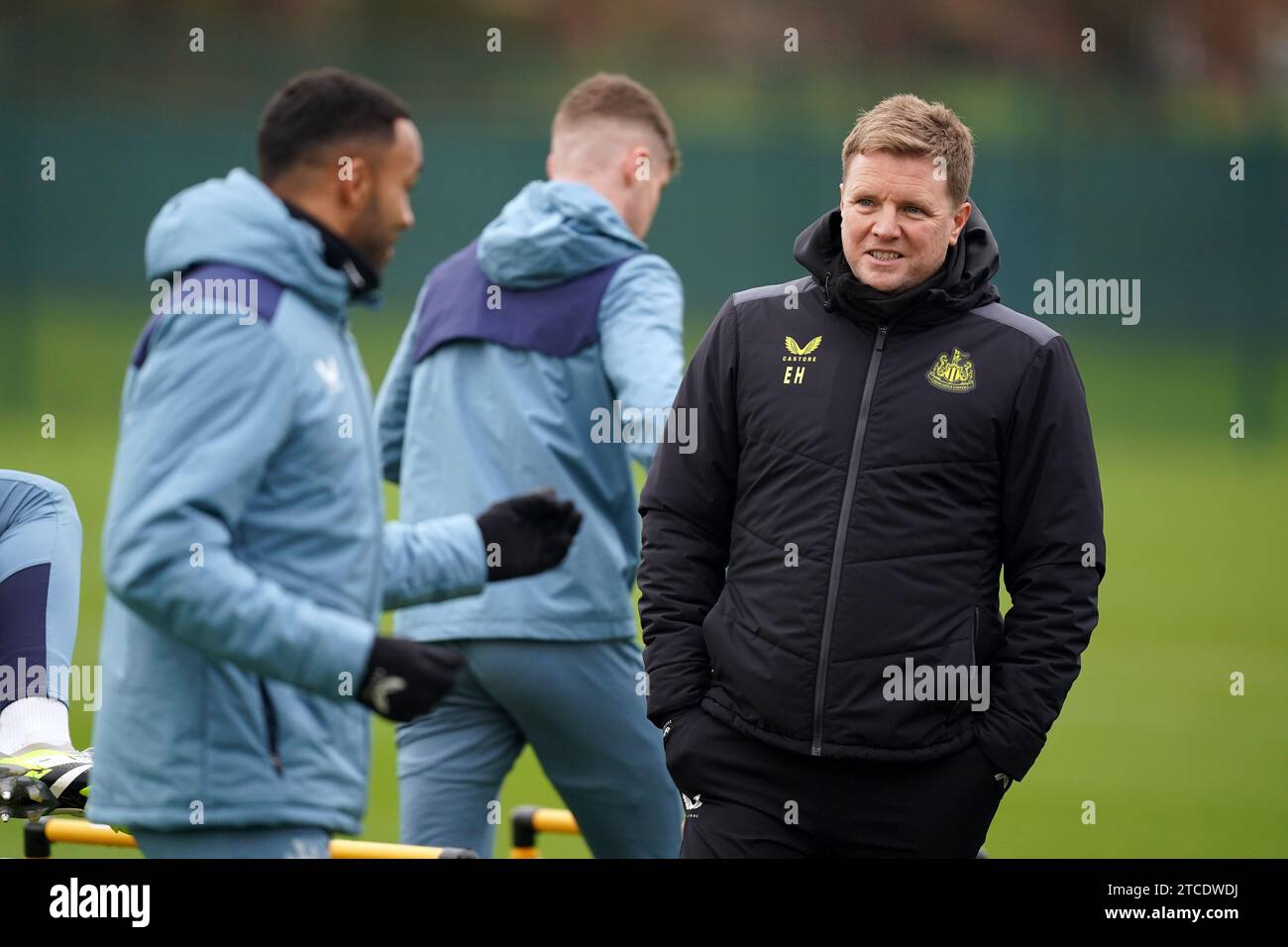 Newcastle United Manager Eddie Howe During A Training Session At
