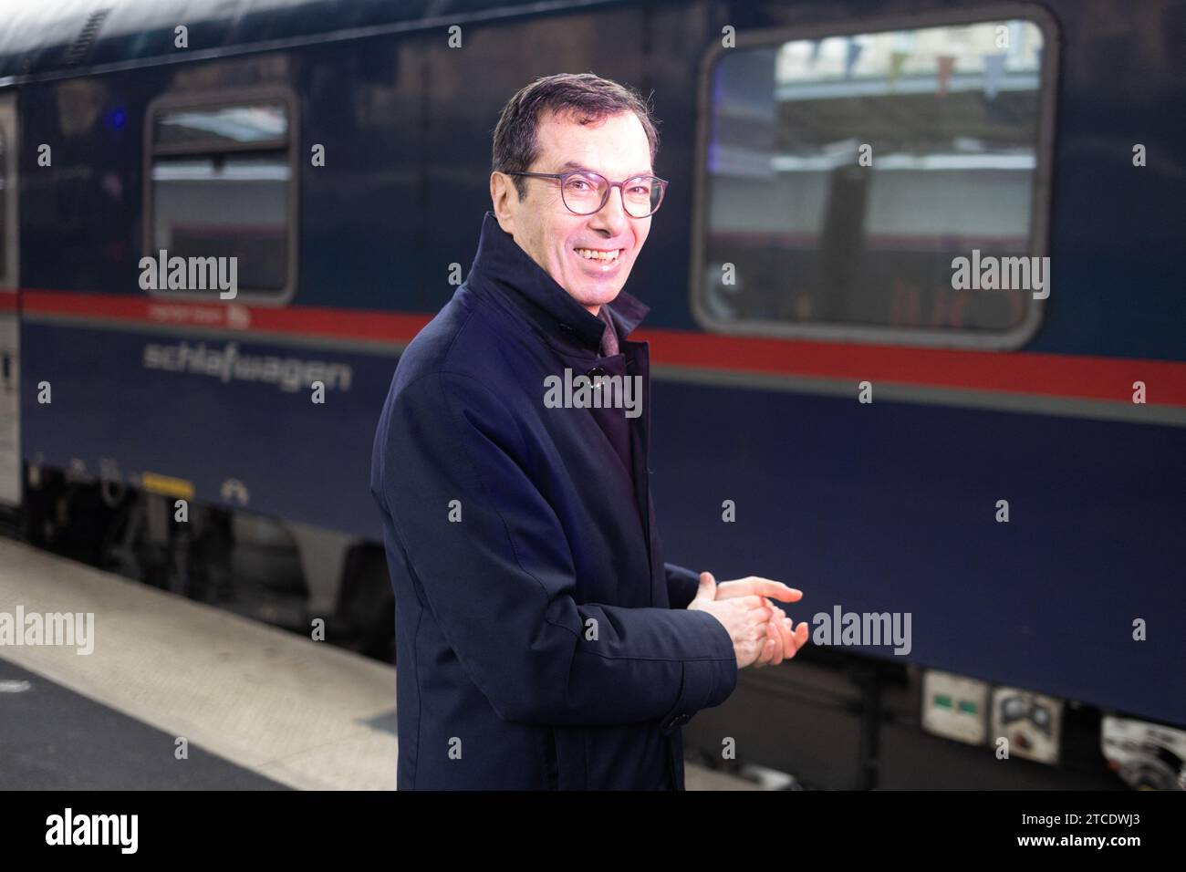SNCF president Jean-Pierre Farandou attends the arrival of the Berlin ...