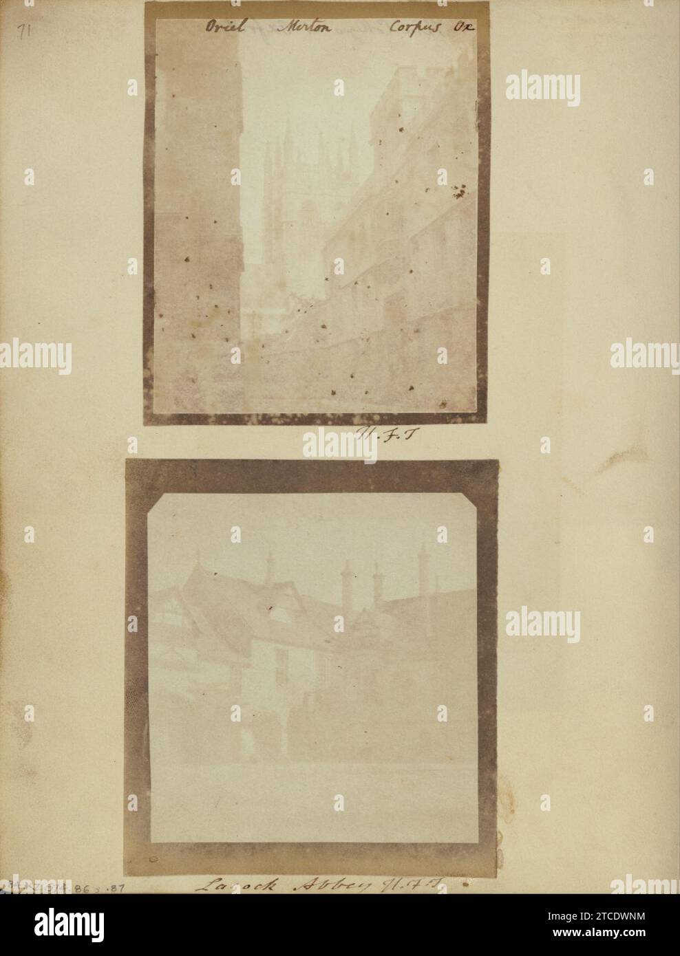 William Henry Fox Talbot (British - Merton Chapel Tower, Oxford Stock ...