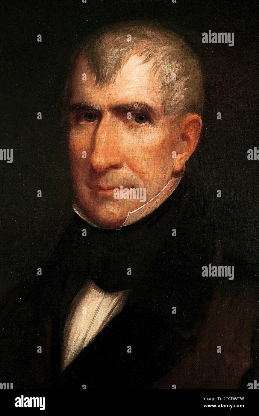 William Henry Harrison by James Reid Lambdin, 1835-crop Stock Photo - Alamy