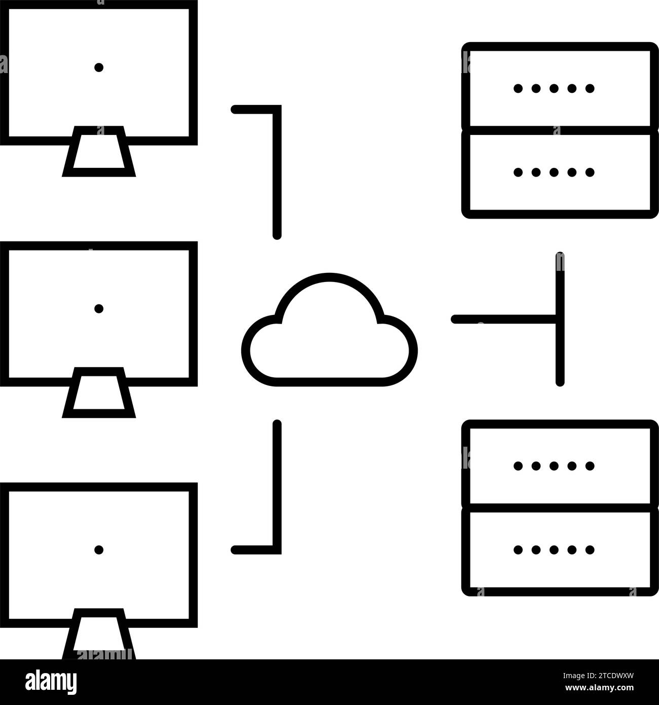 network configuration repair computer line icon vector illustration Stock Vector Image & Art - Alamy