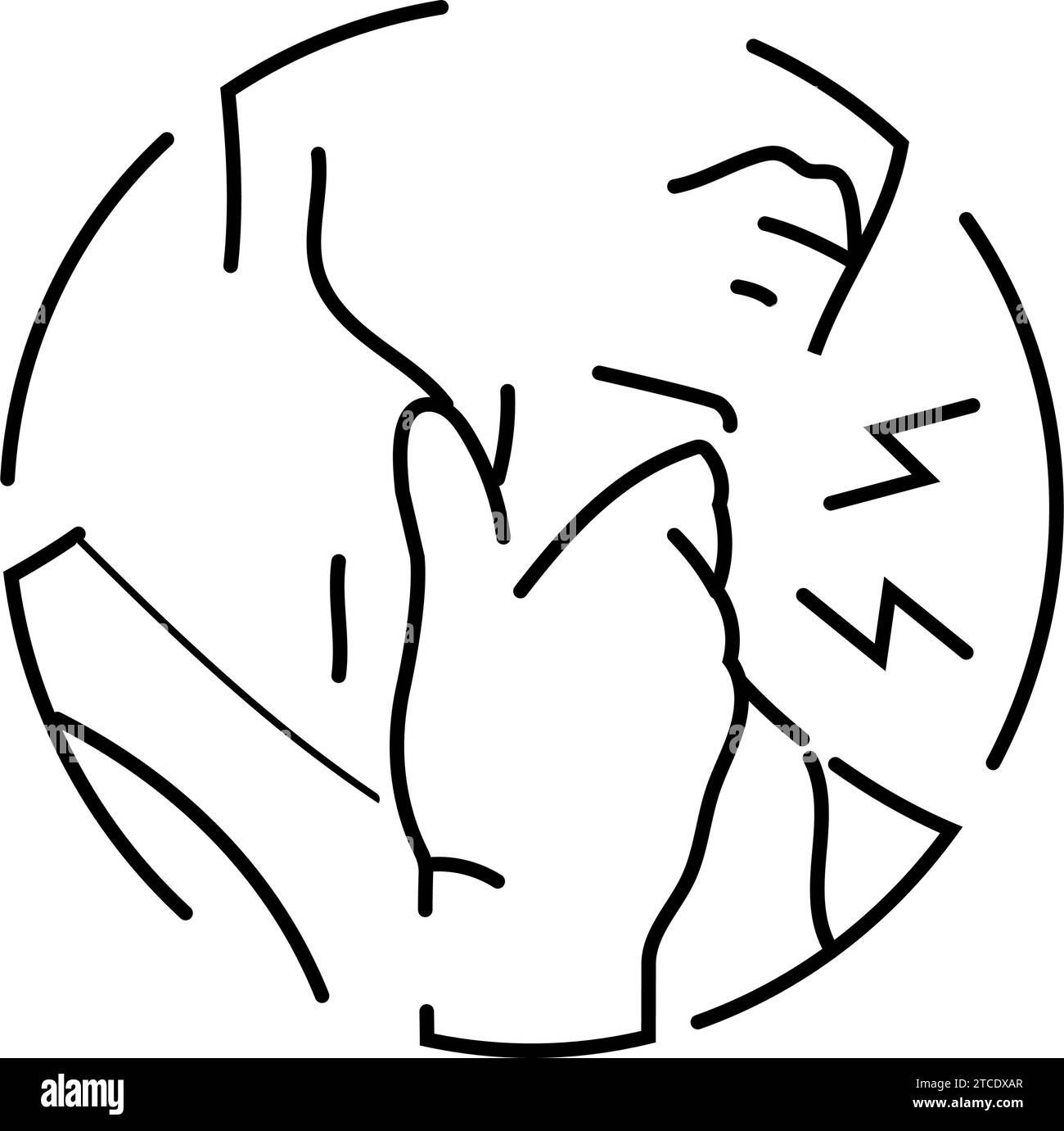 sore throat hoarseness disease symptom line icon vector illustration ...