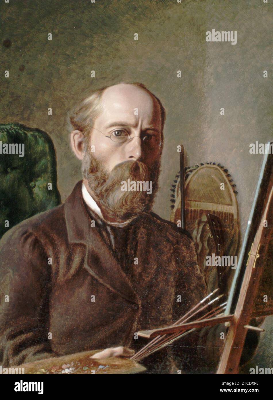 William Hind, self-portrait - William Hind, autoportrait Stock Photo ...