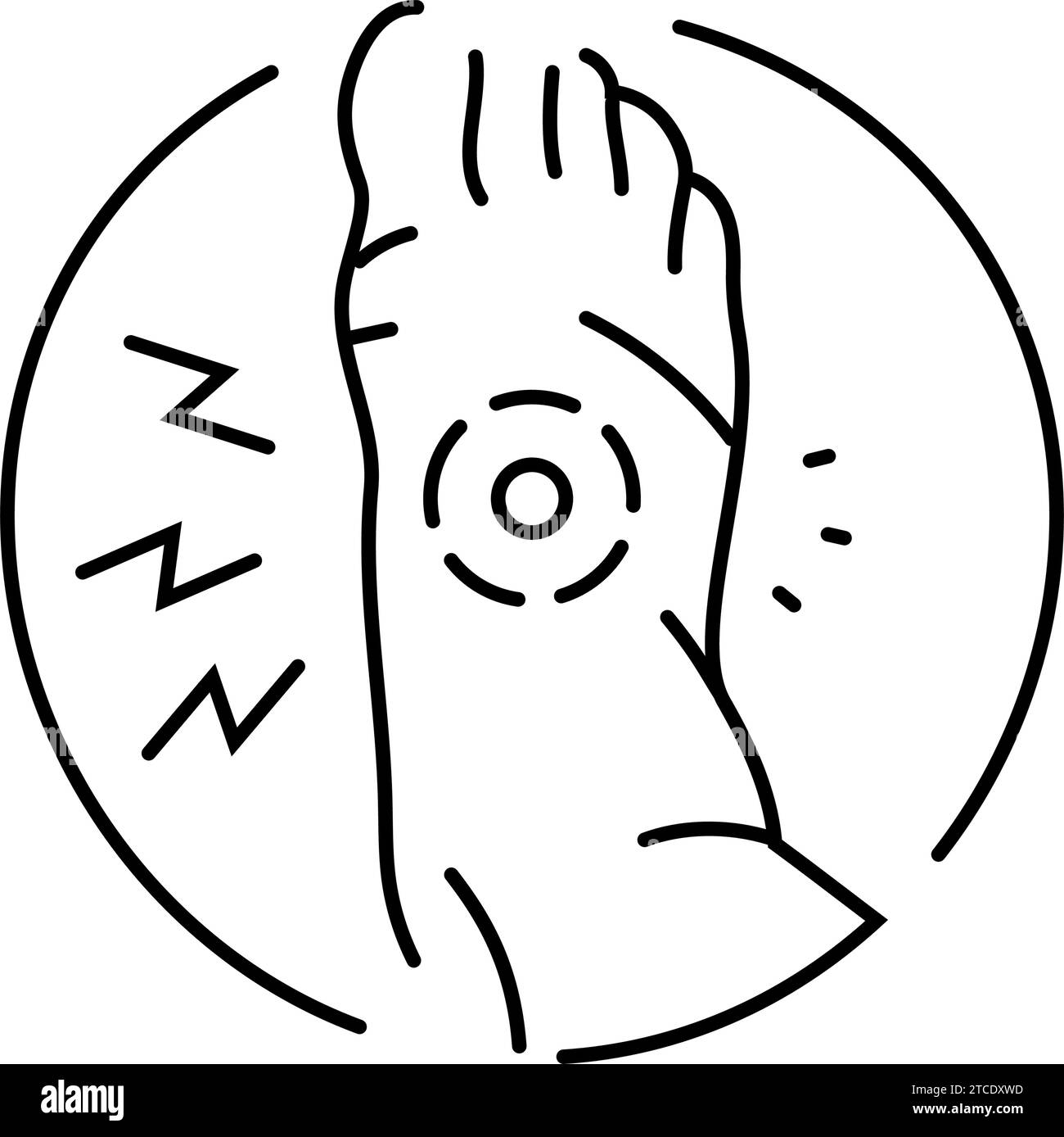 swelling inflammation disease symptom line icon vector illustration ...