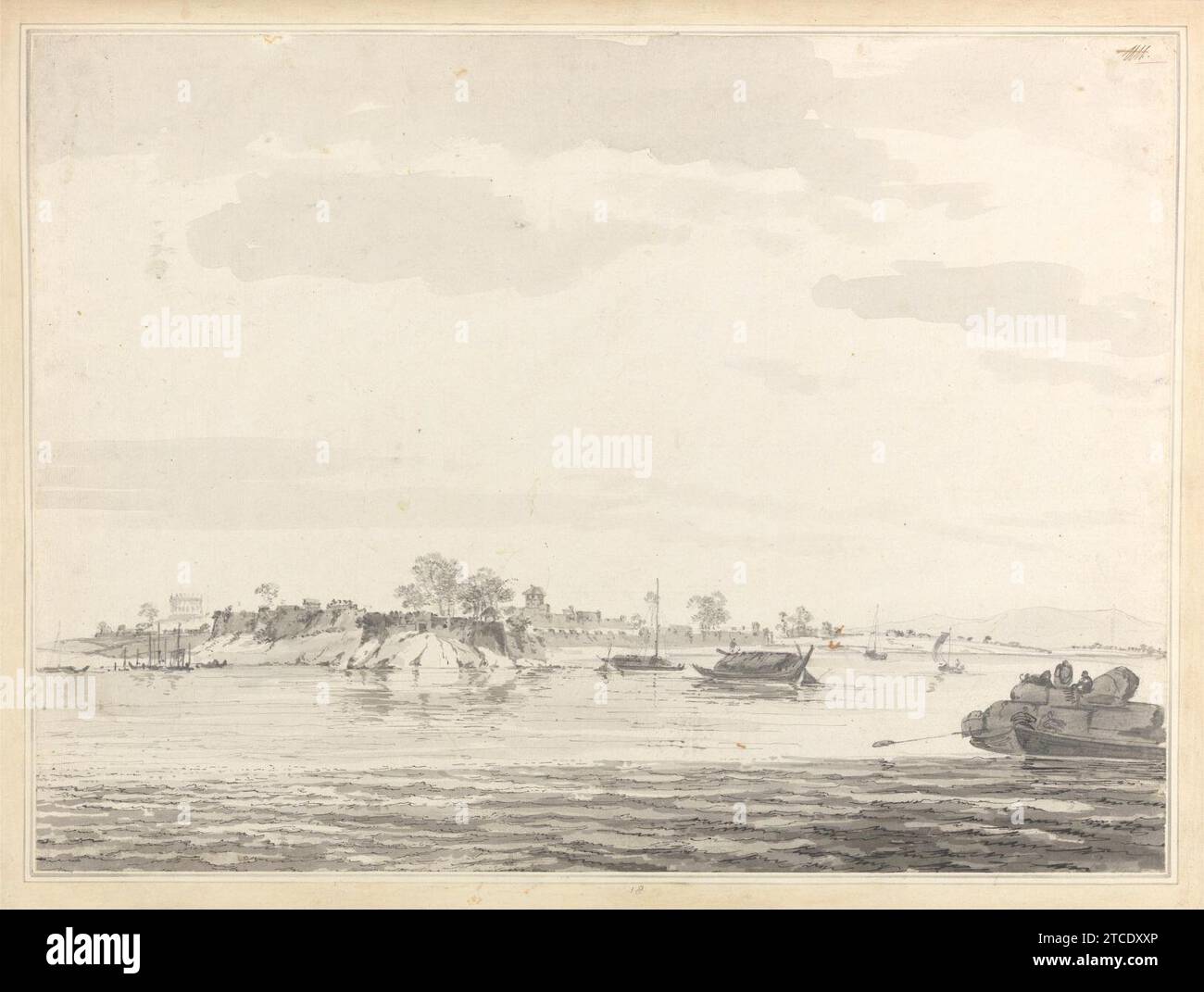 William Hodges - A View of the Fort of Mongheer (Monghyr) Upon the ...