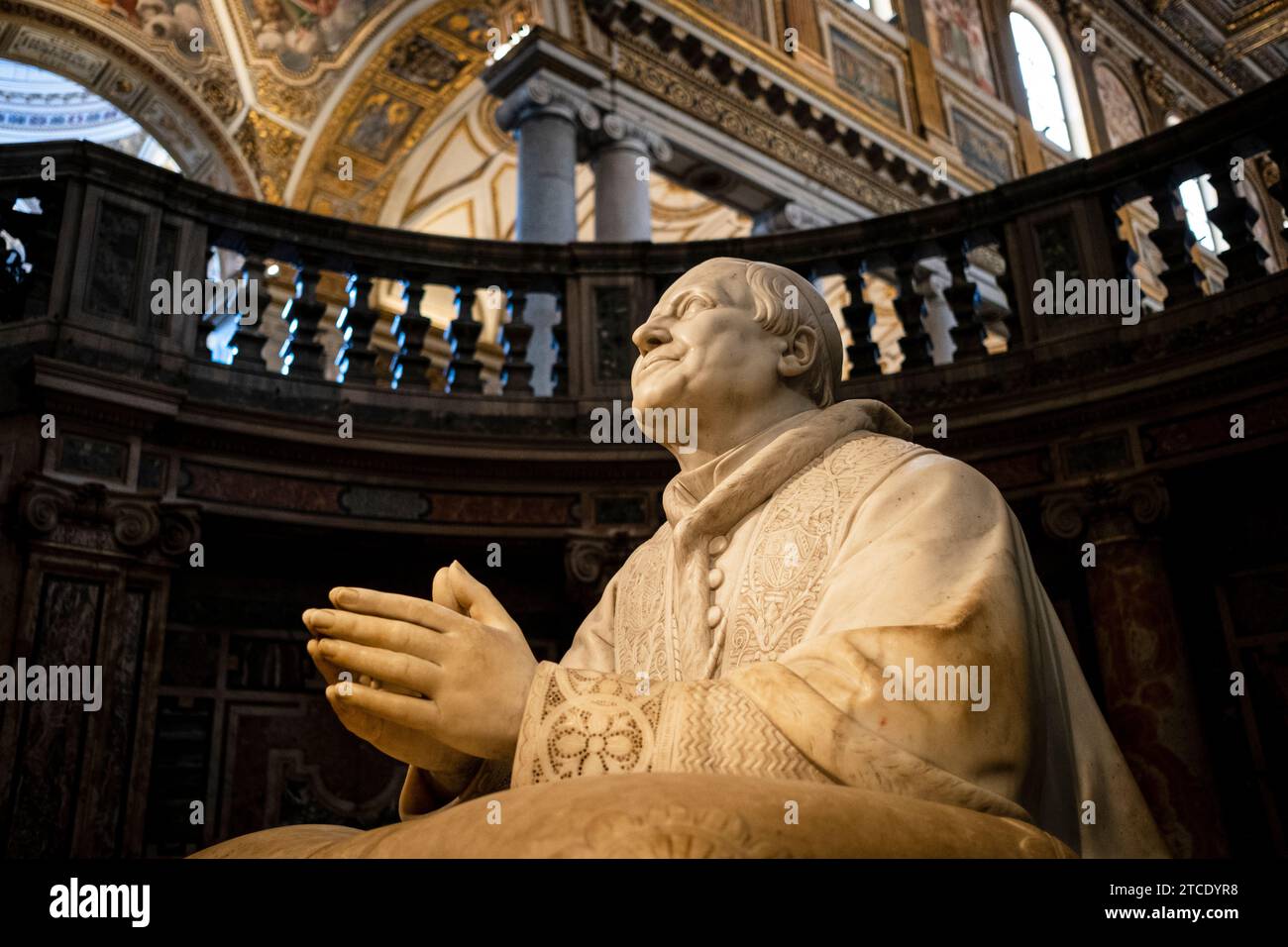 Rome, Italy - 08 August 2022 : Pius IX sculpture at Basilica di Santa ...