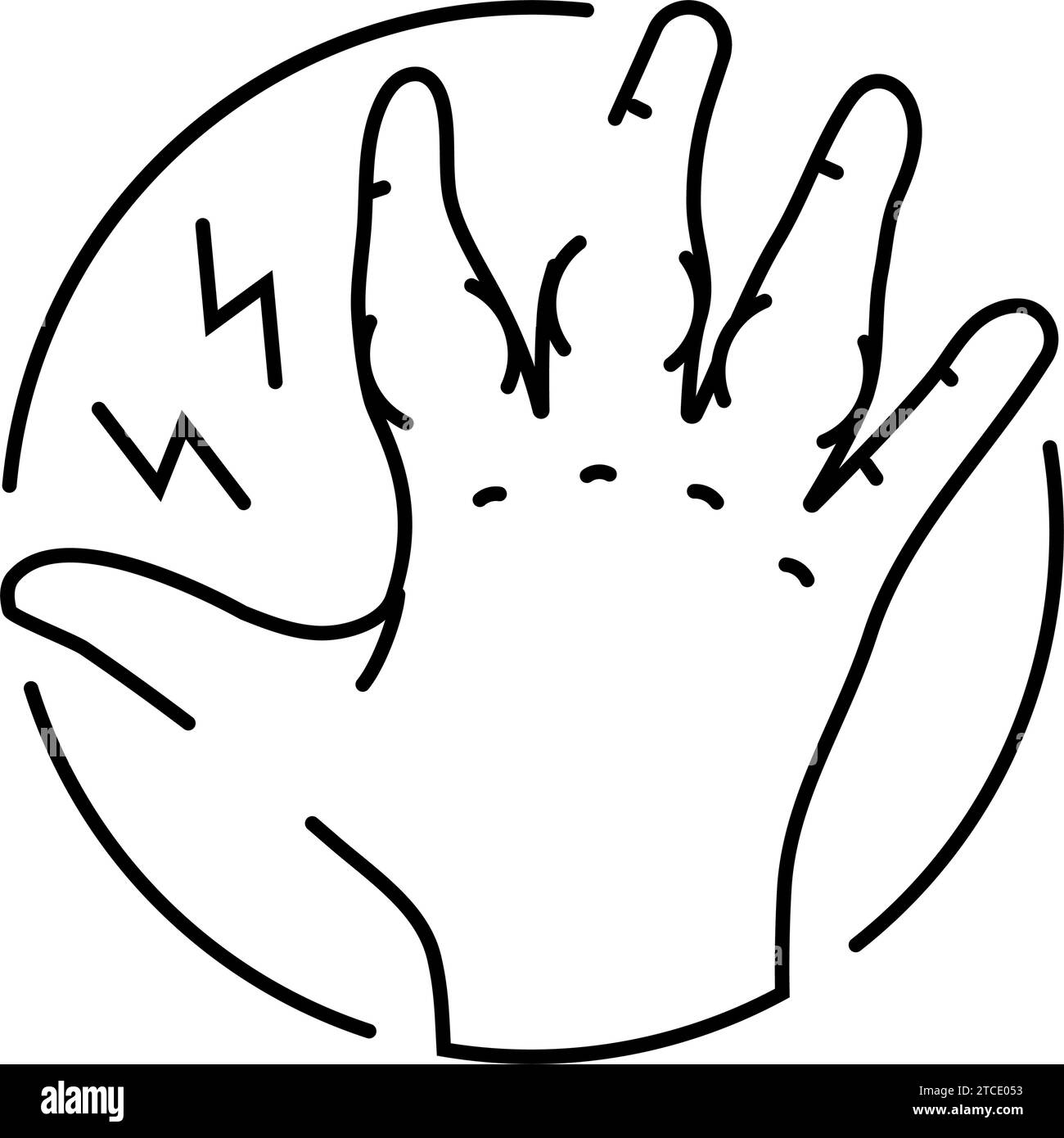 swollen joints disease symptom line icon vector illustration Stock ...