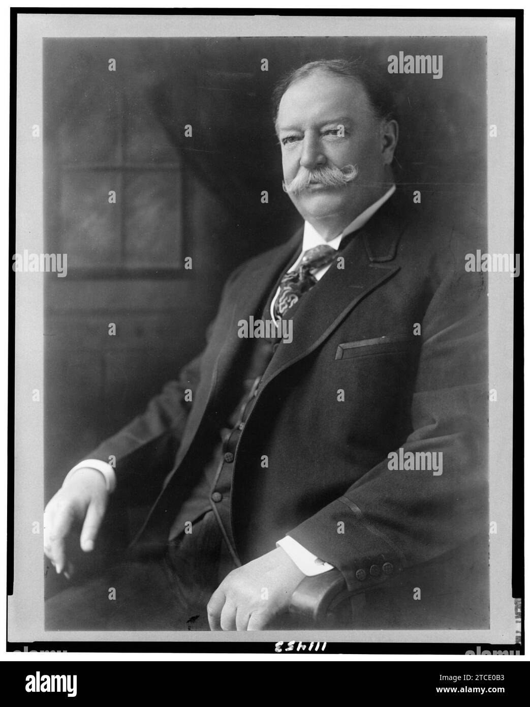 William Howard Taft, half-length portrait, seated, facing left Stock ...