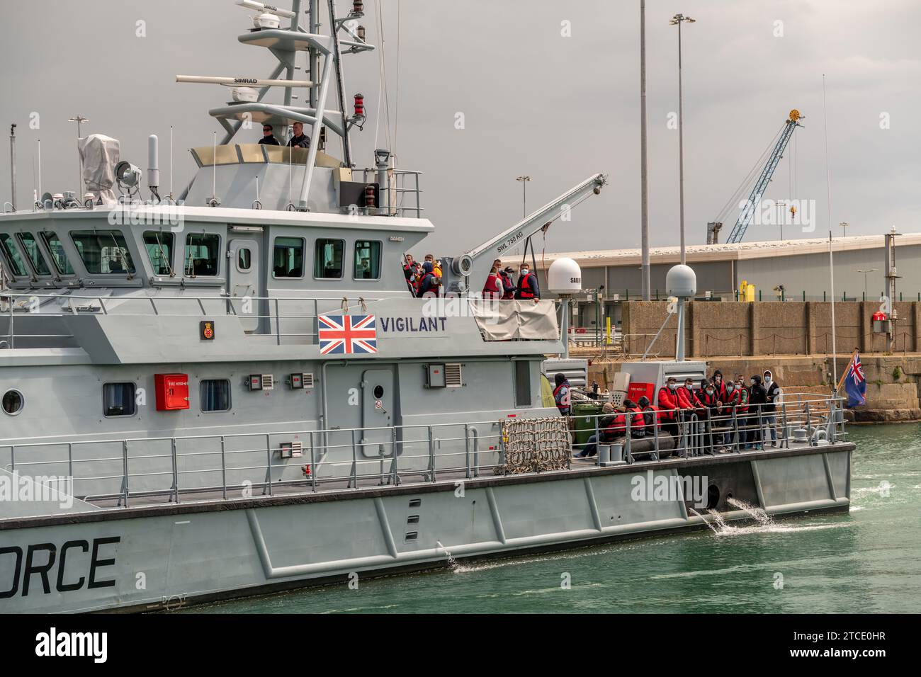 Migrants arriving,Port of Dover, Kent, Britain. 1st June 2022. HMS ...