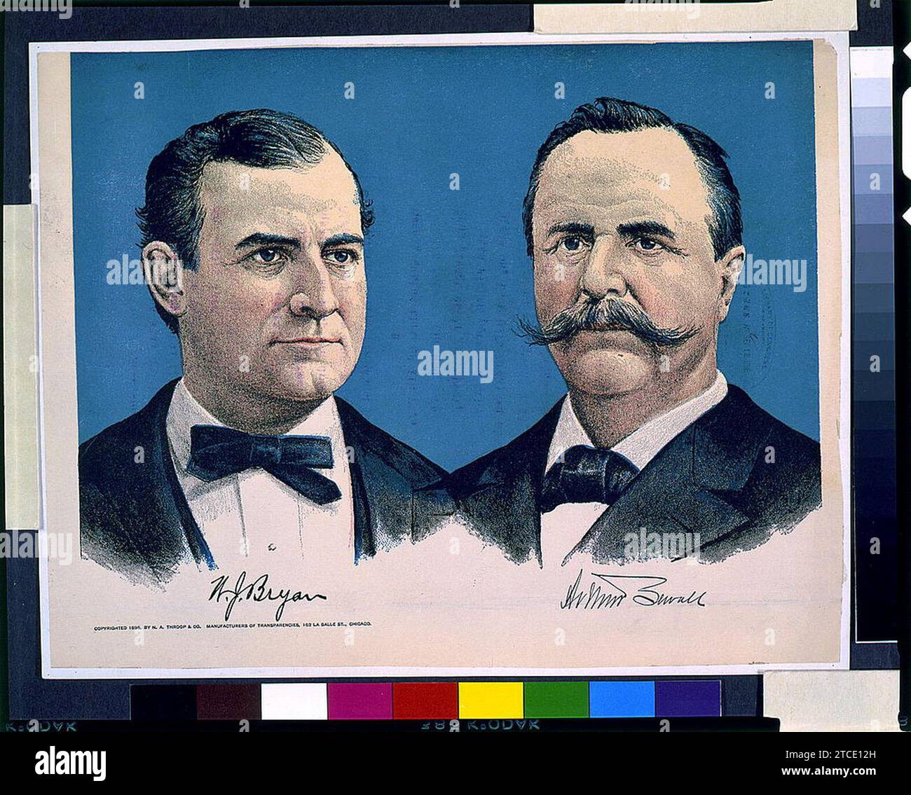 William J. Bryan and Arthur Sewall, head-and-shoulders portraits Stock ...