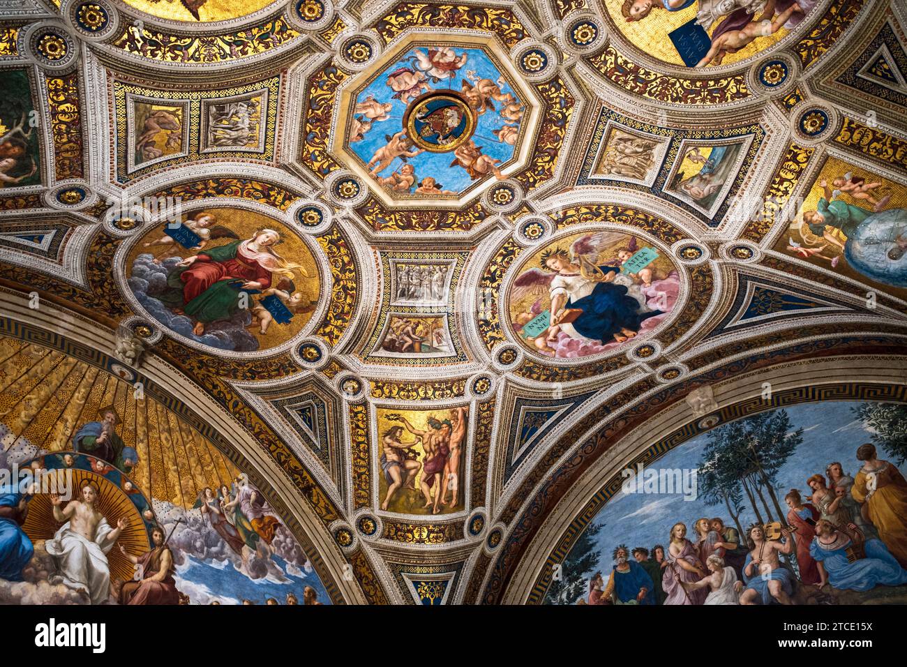 Vatican, Italy - 09 August 2022 : Raphael room in the Apostolic Palace ...