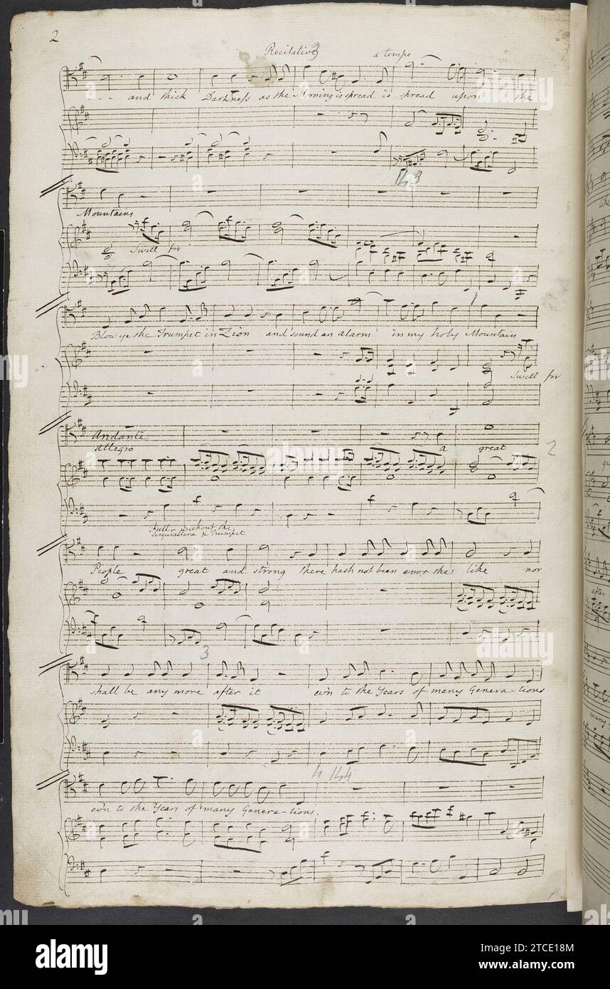 William Jackson - Blow ye the trumpet. (BL Add MS 32584 f. 84v Stock ...