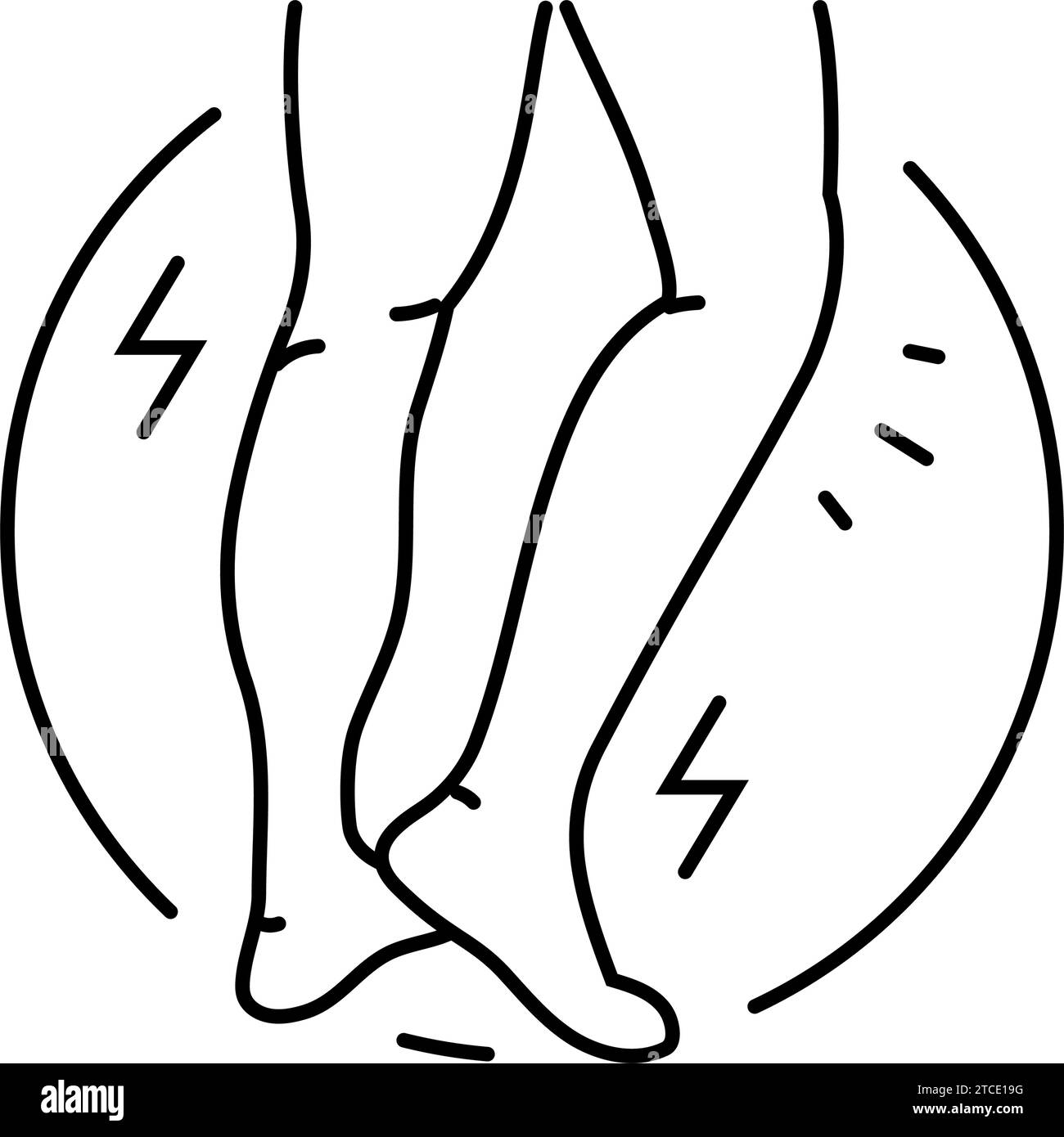 difficulty walking balancing disease symptom line icon vector ...