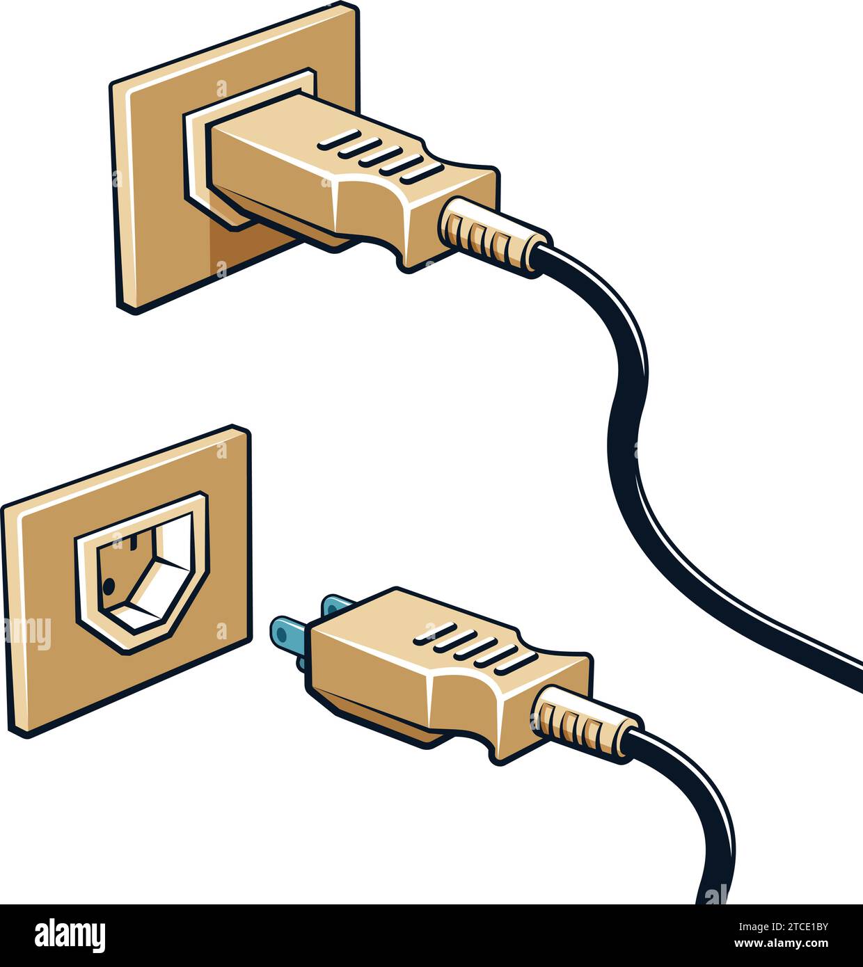 Electrician power socket in Stock Vector Images - Alamy