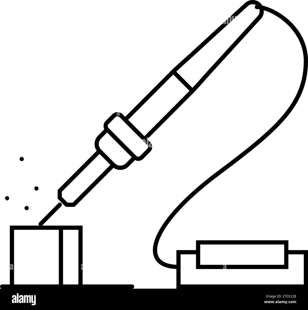 soldering materials engineering line icon vector illustration Stock ...