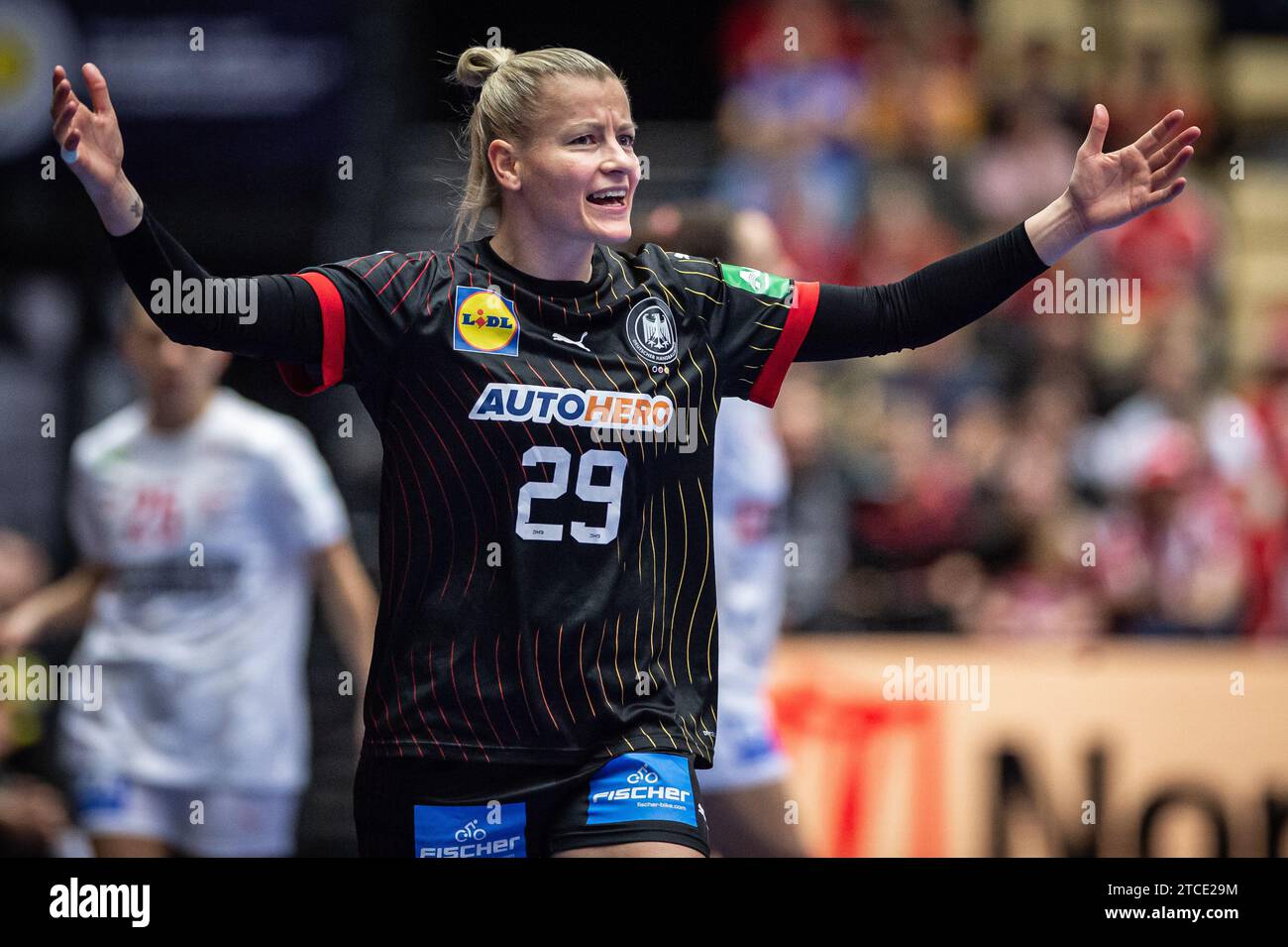 Herning, Denmark. 11th Dec, 2023. Antje Döll (29) of Germany seen ...