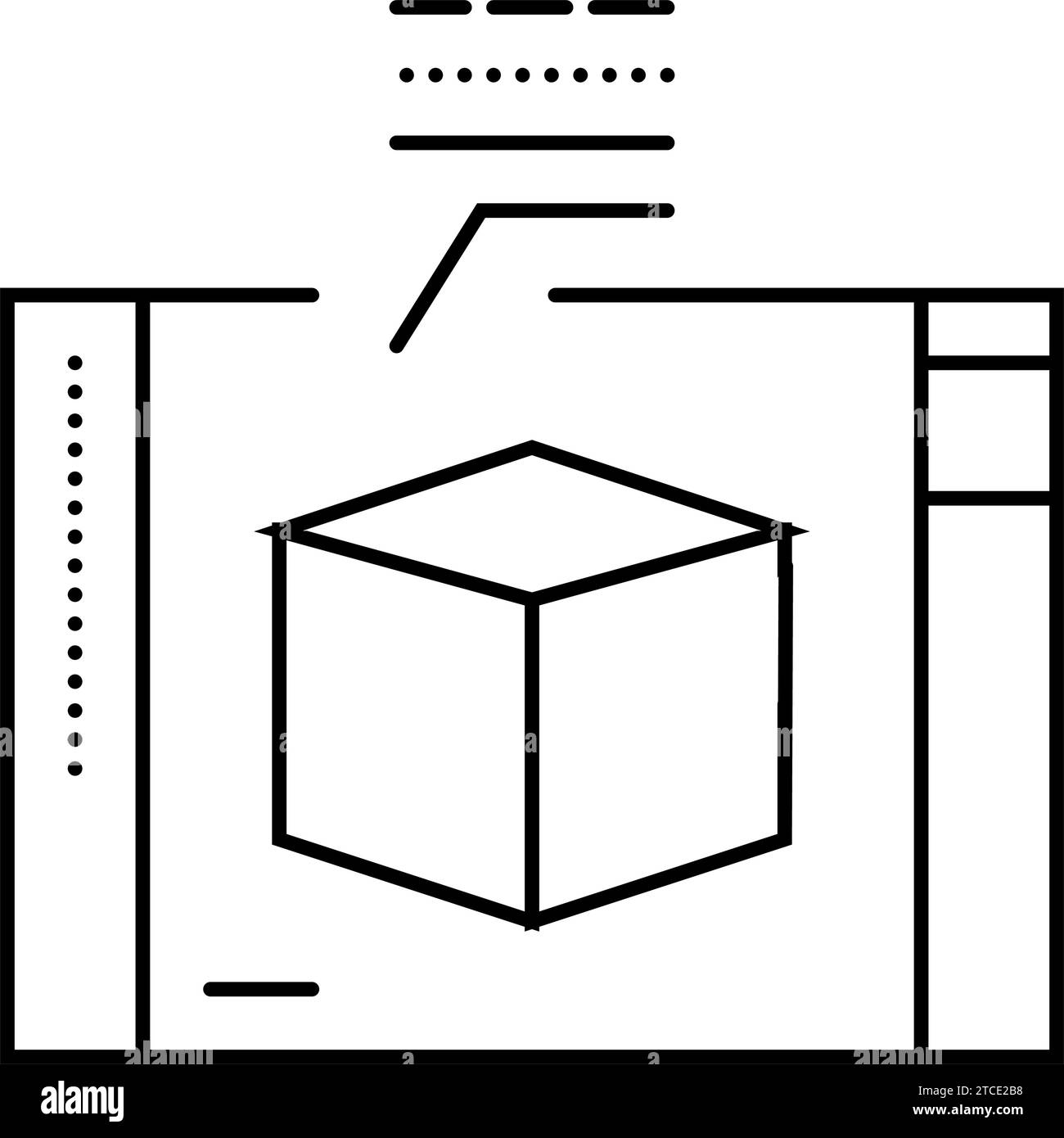 thermal analysis materials engineering line icon vector illustration ...
