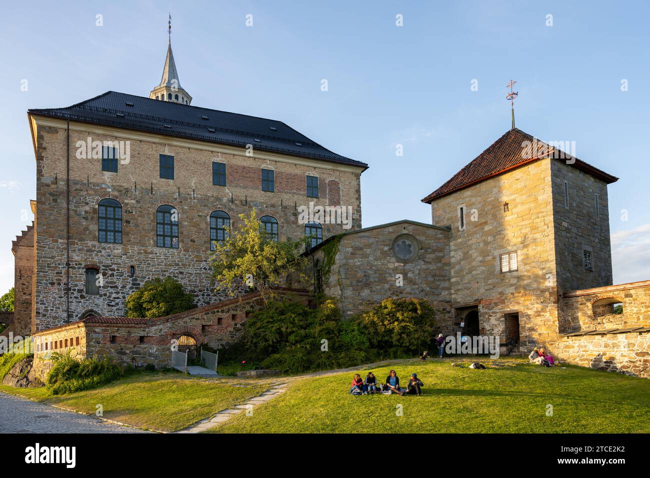 Oslo Akershus Festning in the summer evening sun Stock Photo - Alamy